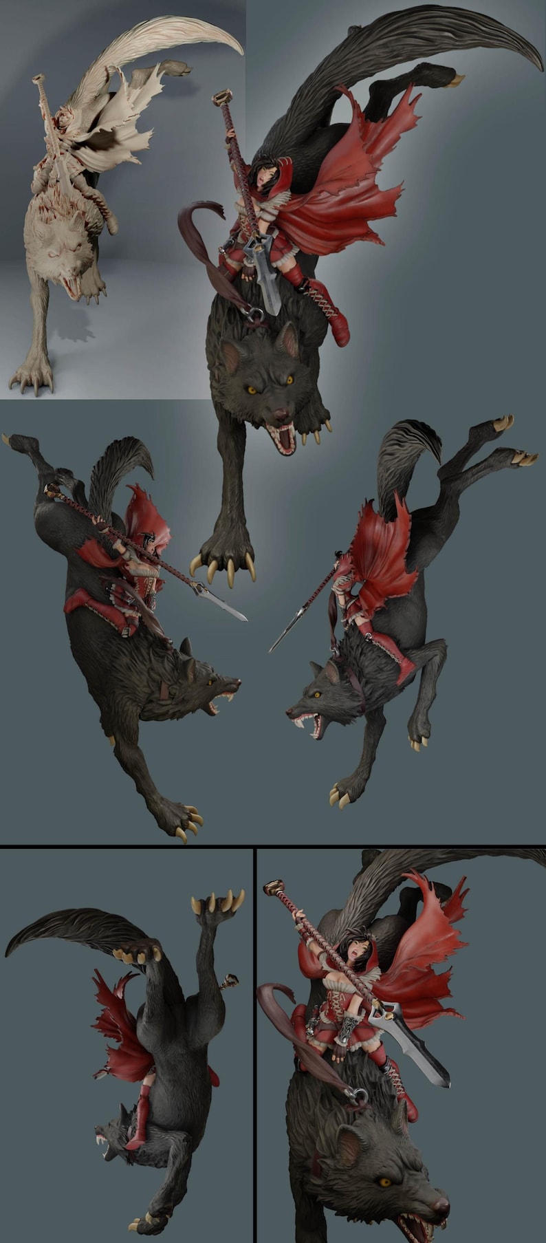 Grimm Hunters: A New Reckoning Little Red by Mythologic Arts Studio - Etsy