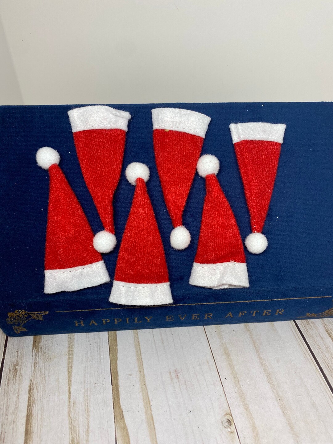 Miniature Red Santa Hats Mini Small Santa Tall Hats Dollhouse Christmas ...