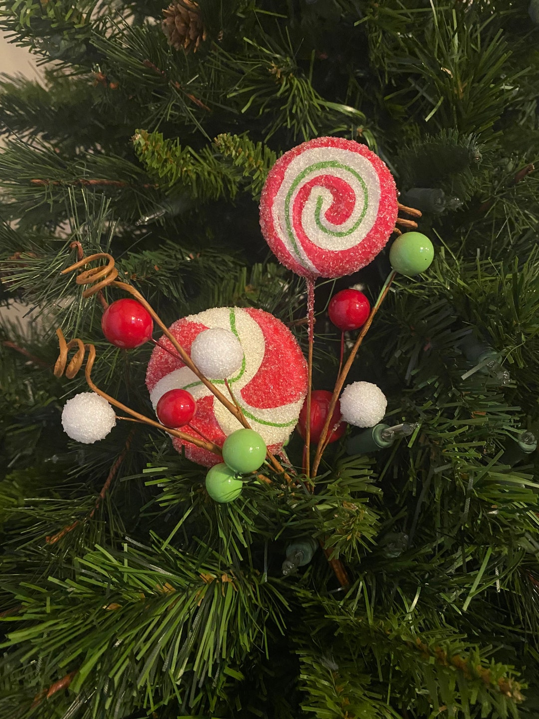 Candy Swirl Christmas Tree Pick, Sweet Christmas, Candy Christmas ...