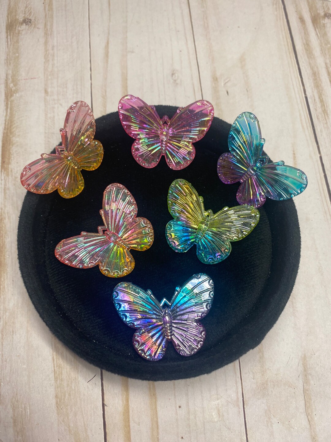 6 Miniature Acrylic Butterflies, Tiny Butterflies, Dollhouse ...