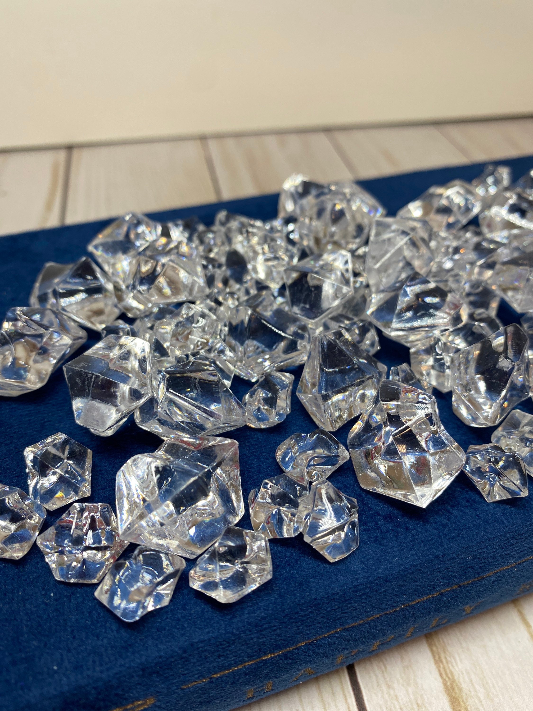 150g / 5.3oz of Miniature Assorted Clear Acrylic Fake Ice - Etsy