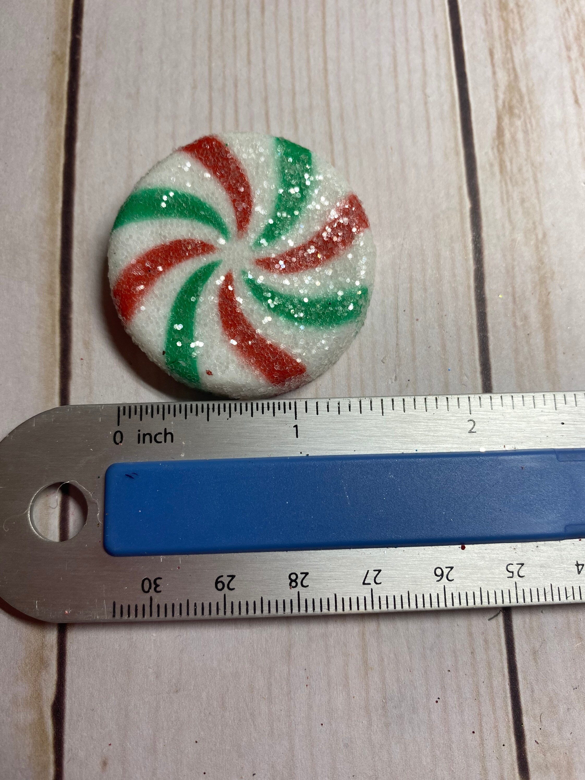 Miniature Frosted Peppermint Candy Discs Artificial Candy - Etsy