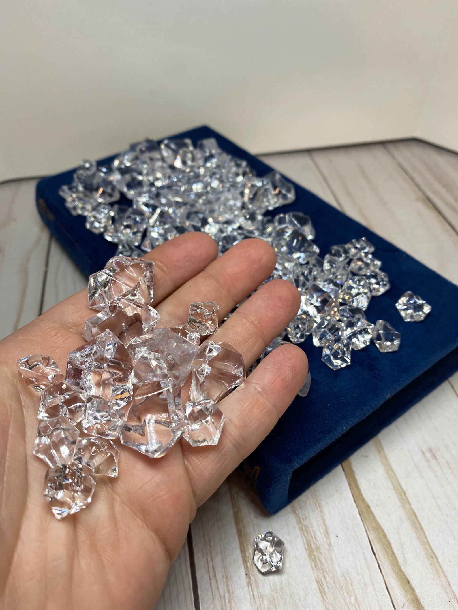 150g / 5.3oz of Miniature Assorted Clear Acrylic Fake Ice - Etsy