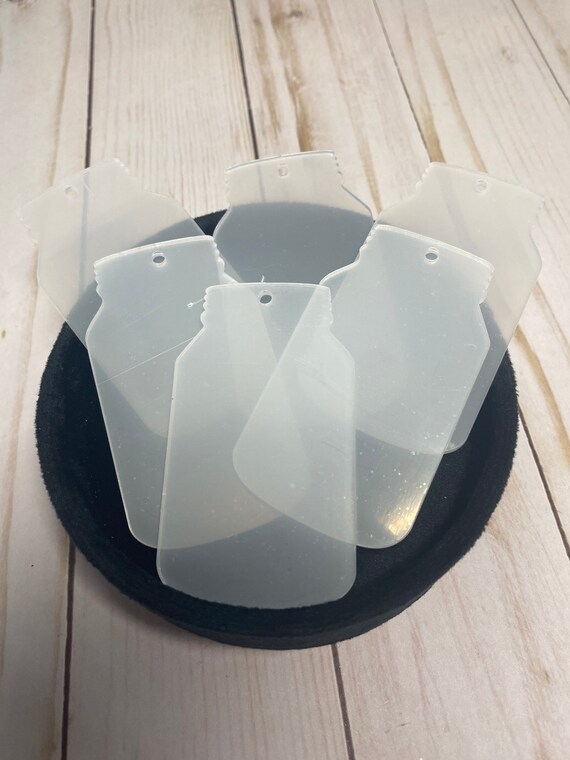 Mason Jar Acrylic Blank Glass Jar Epoxy Resin Blank Set of 6 | Etsy