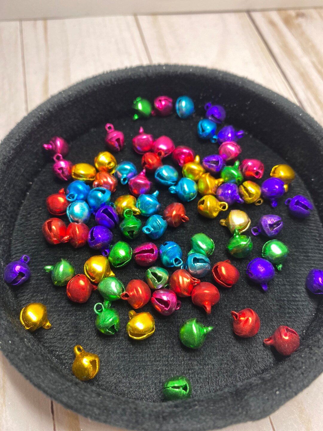 Miniature Colorful Bells, Miniature Christmas Bells, Multicolored Bells ...