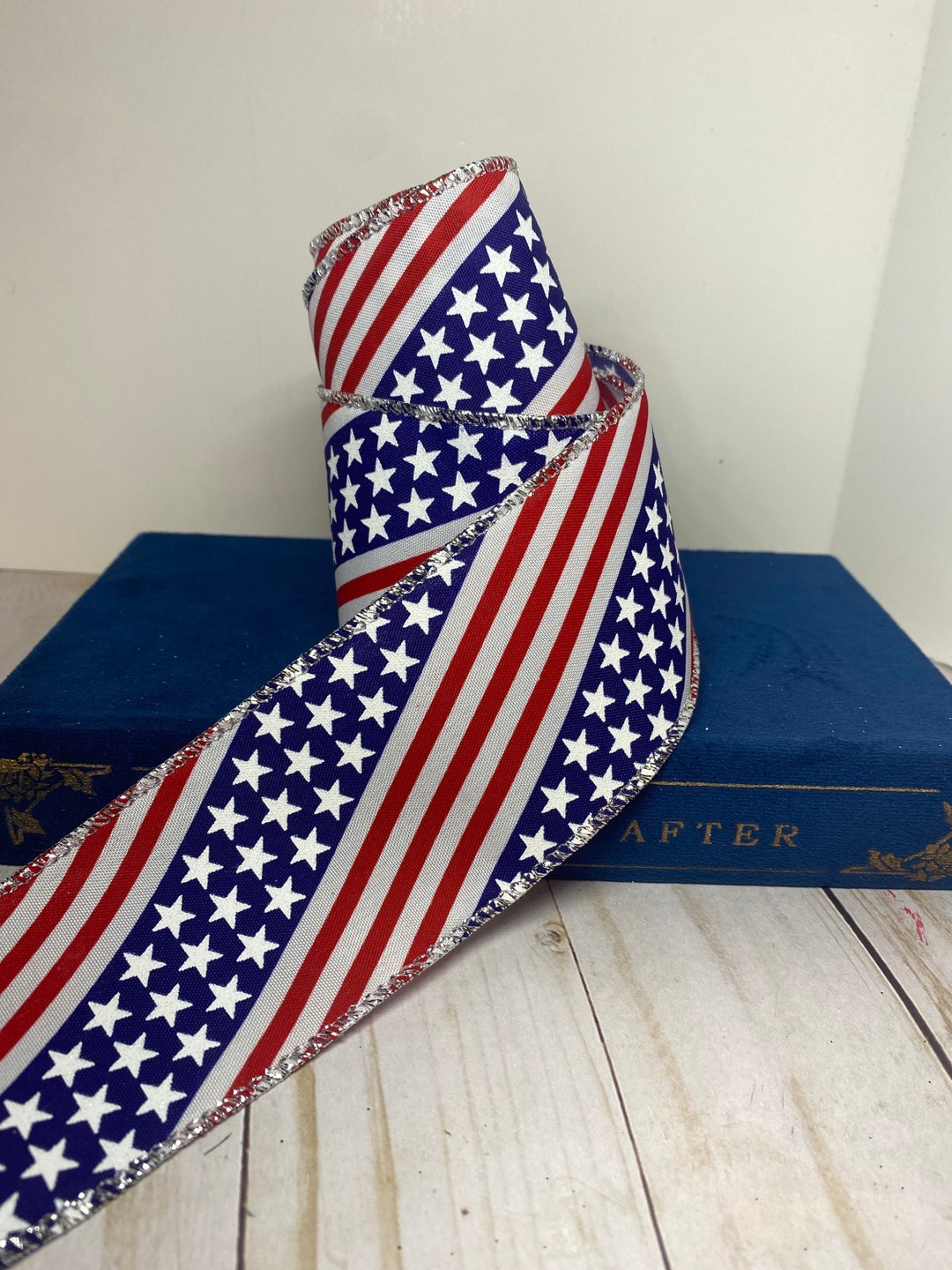 July 4th Wired Ribbon, Independence Day Ribbon, Americana Ribbon, July ...