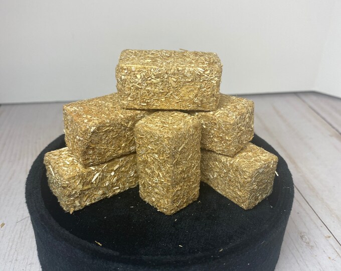 8 Mini Hay Bales Autumn Craft Crafting Supplies - Etsy