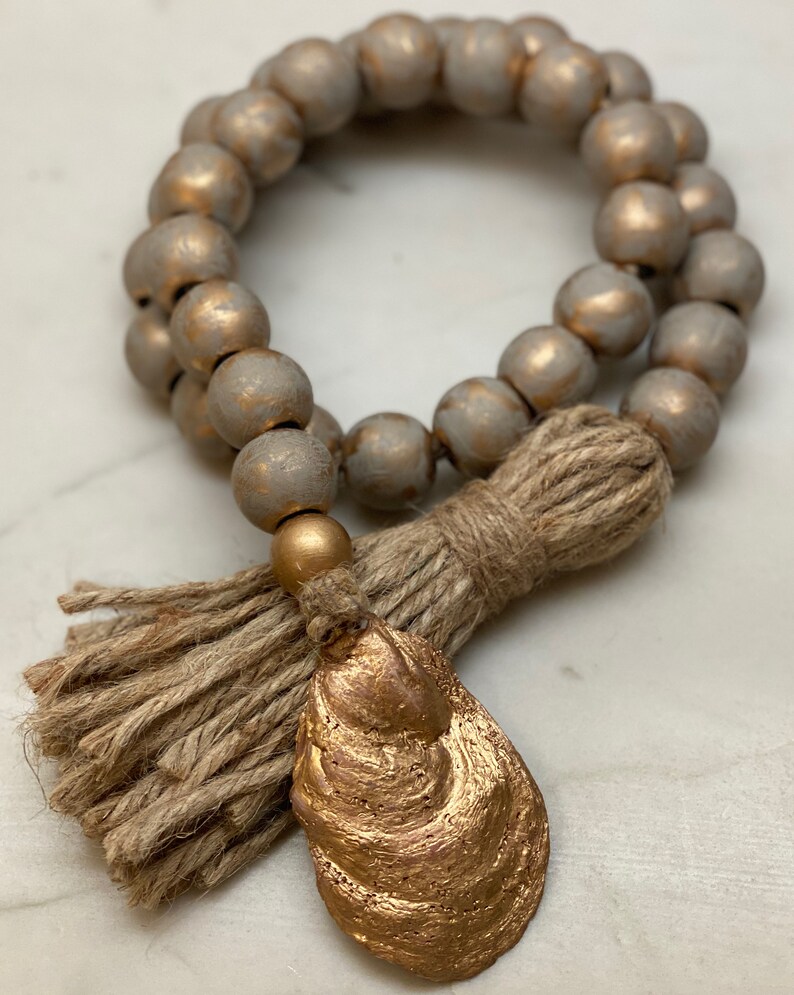 Large Blessing Bead Garland With Oyster and Tassel - Etsy
