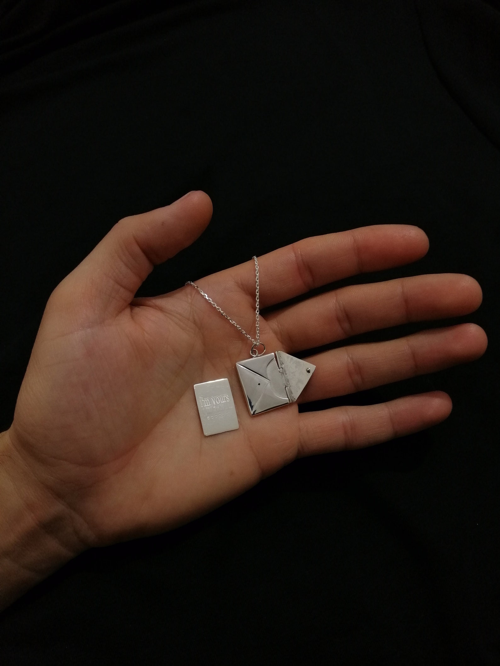 Telegram necklace / necklace silver / enveloped gift / | Etsy