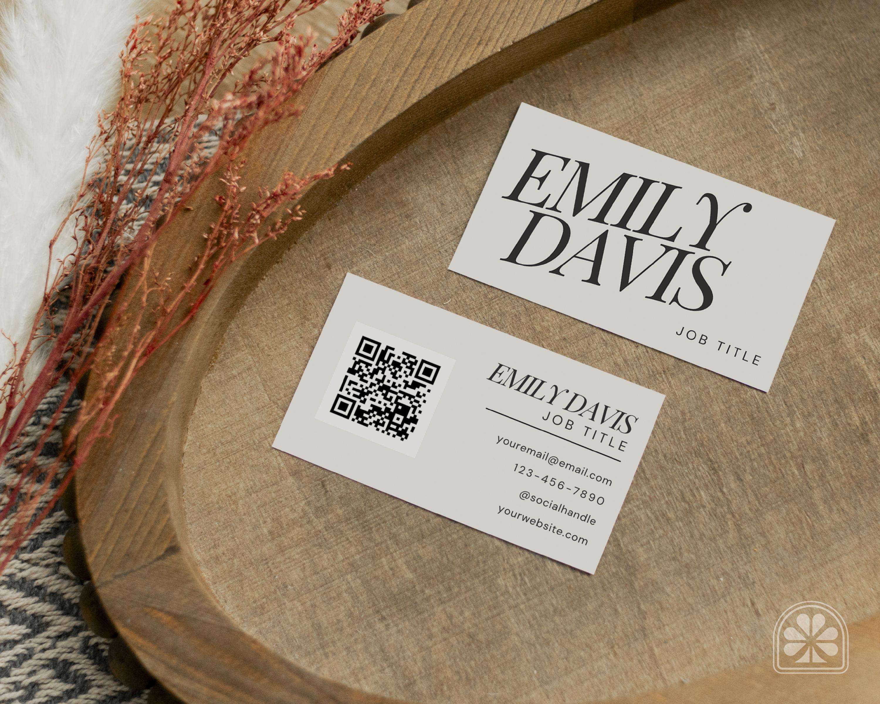 Business Card Mockup Bundle Boho Minimalist Branding | 3 Editable PSD ...