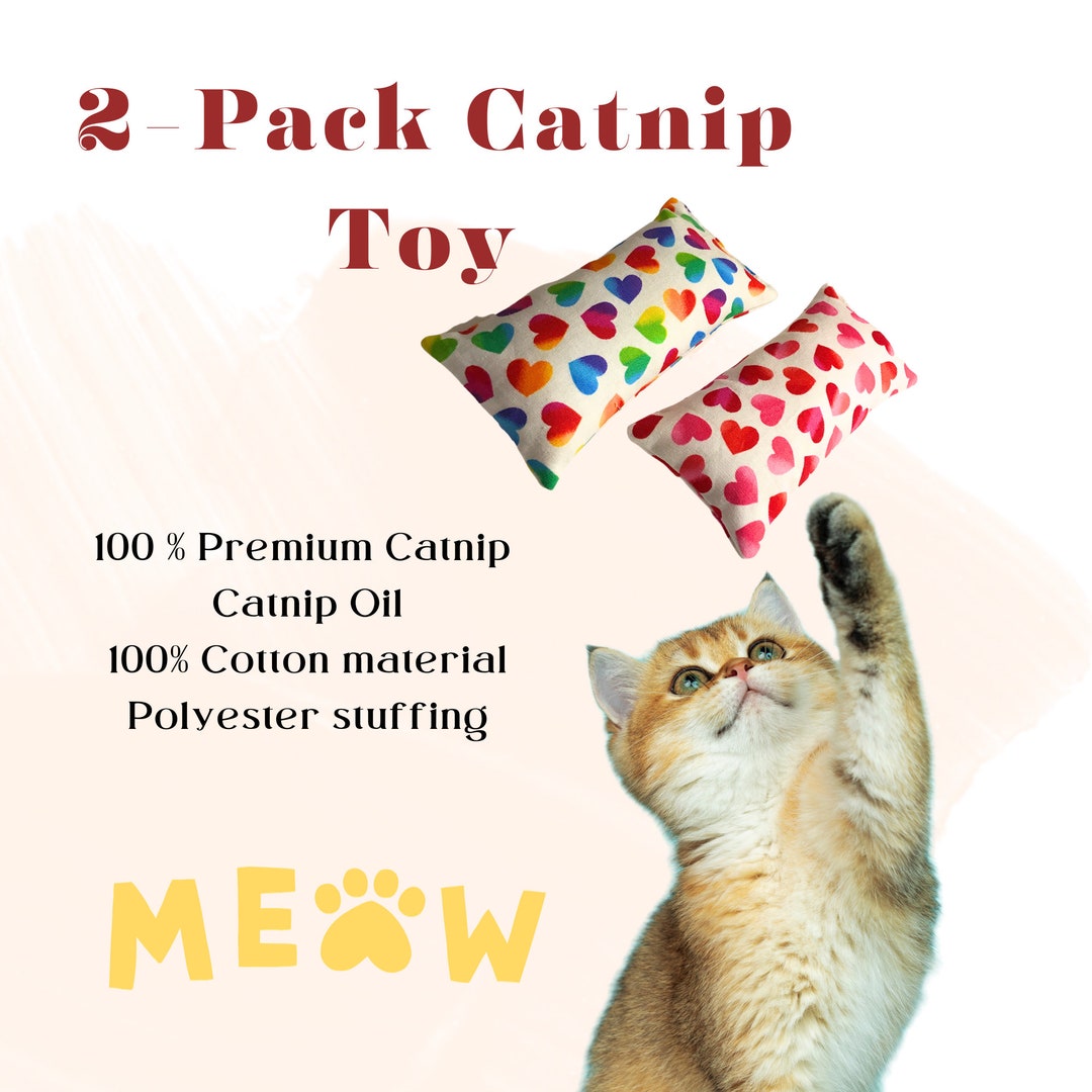 2 Pack Red Rainbow Hearts Fabric Cat Nip Toy Toys for Cats Cat Toys Gifts for Pet Lovers - Etsy