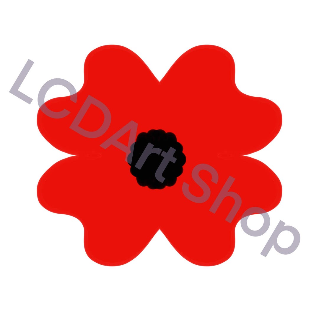 PNG SVG Red Poppy Clip Art / Cricut Cameo Silhouette Cutting File Poppy ...
