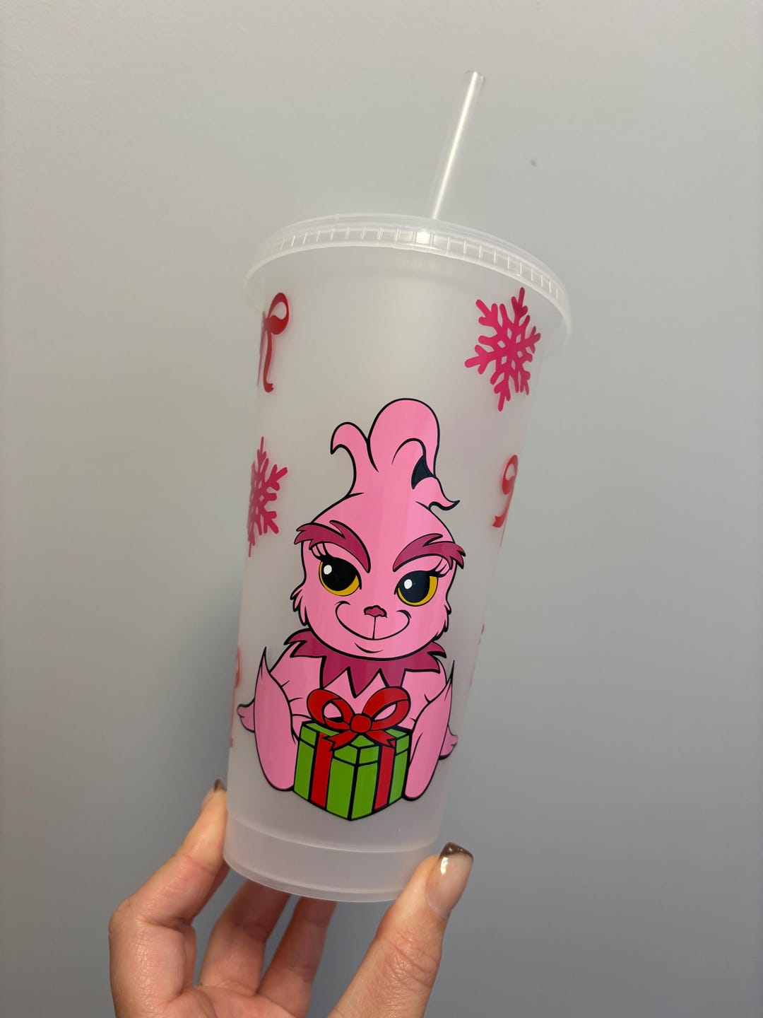 The Grinch the Baby Grinch Pink Grinch Cold Cup Tumblr Reusable Cup - Etsy