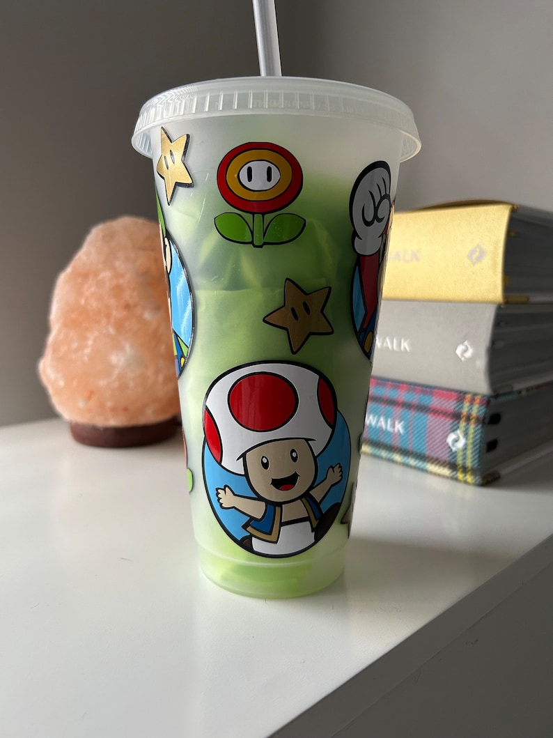 Super Mario Cup Mario Luigi Yoshi Toad Gaming Nintendo Cold Cup ...