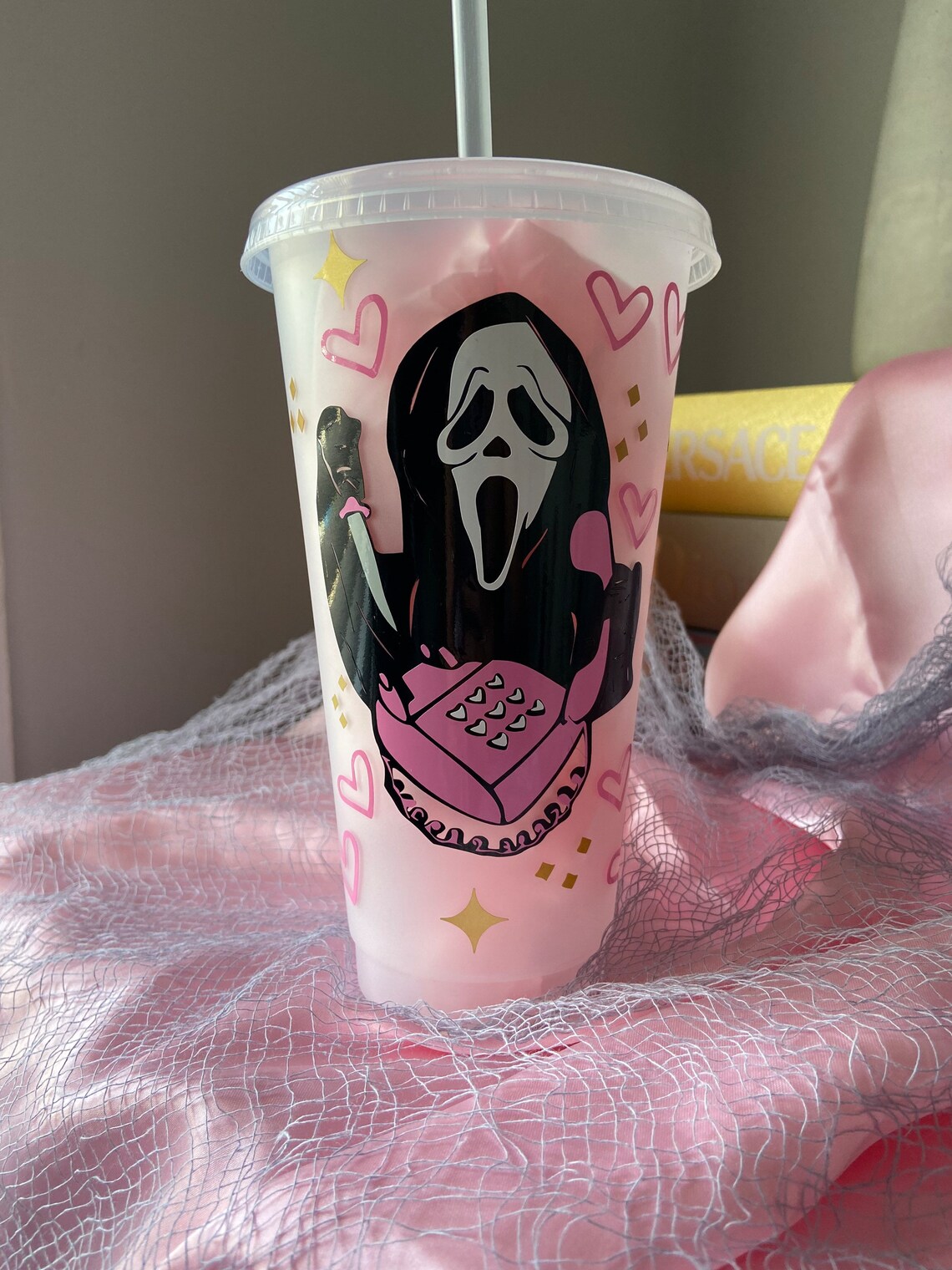 Scream Cup Horror Halloween Cold Cup Reusable Tumblr 24oz - Etsy