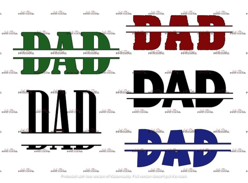 Dad Split Monogram Bundle SVG Digital Download File - Etsy