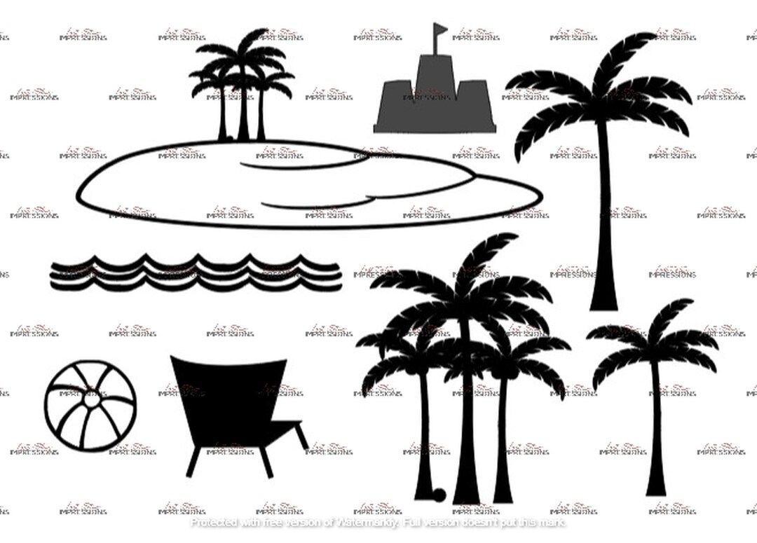 Beach Bundle SVG Digital Download File - Etsy