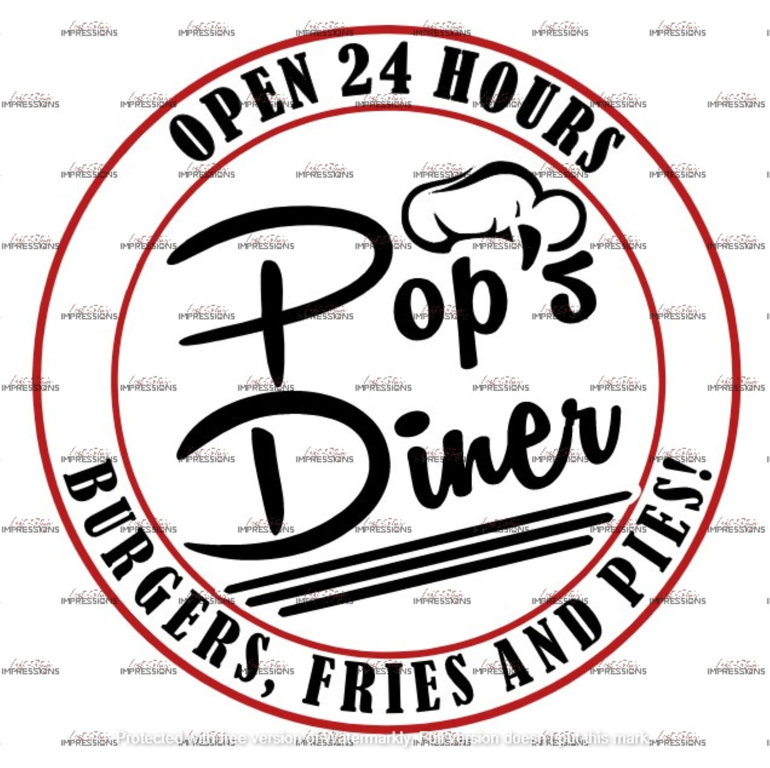 Pop's Diner SVG Digital Download File - Etsy