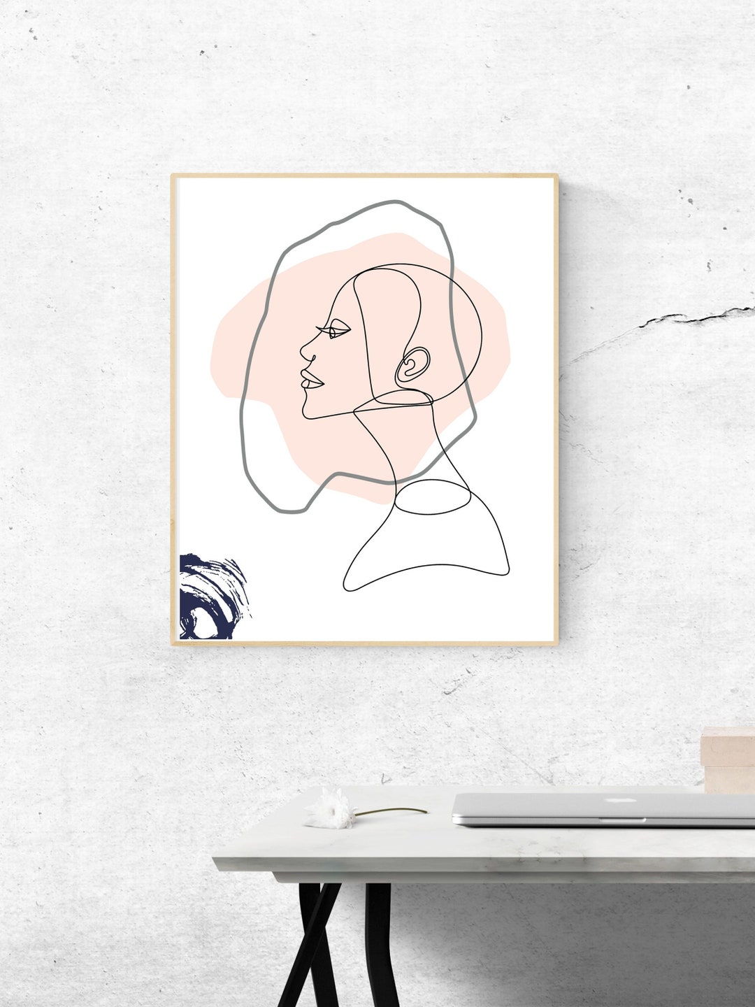 Chic Minimalist Line Wall Art for Home Decor, Trendy Line Art - Etsy