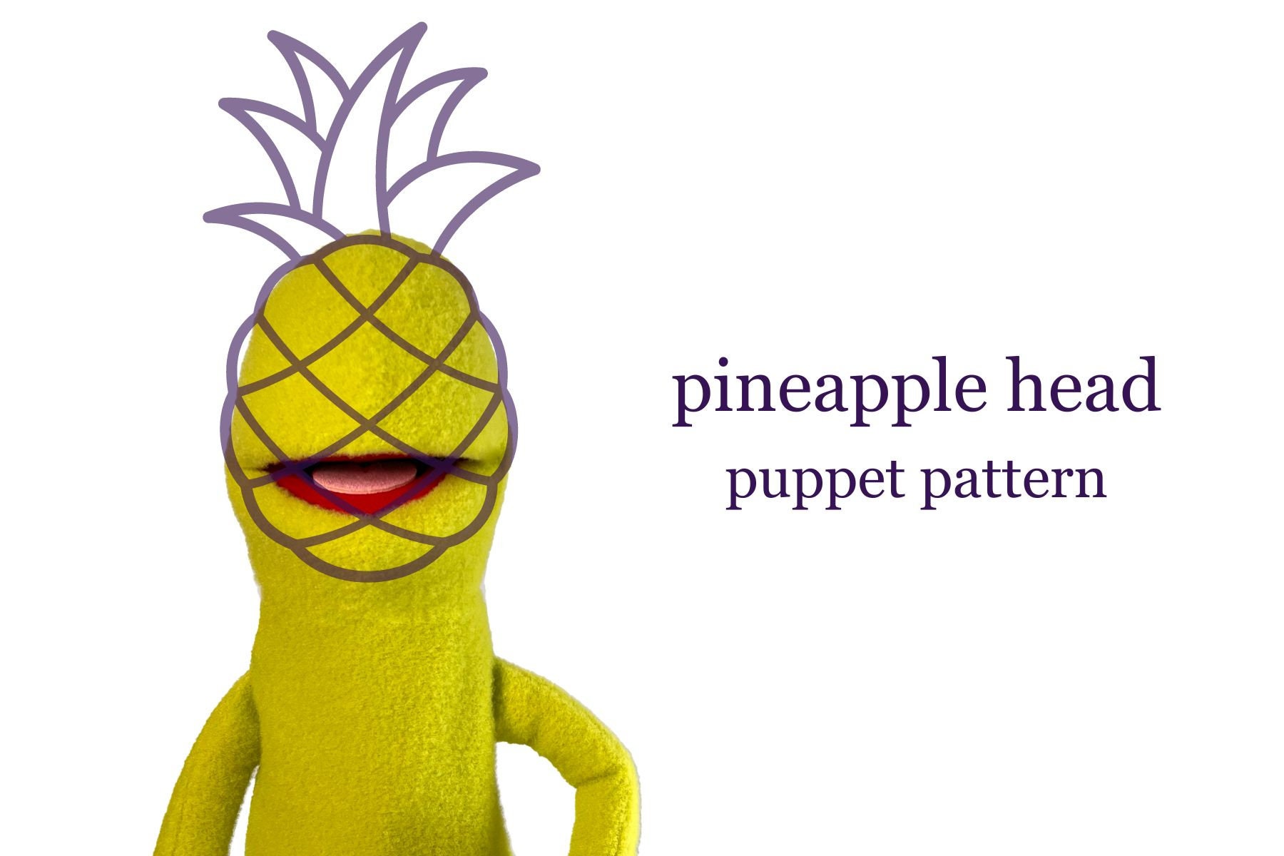 Pineapple Head Puppet Pattern Digital Download - Etsy