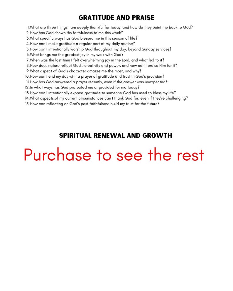 100 Christian Faith Writing Prompts for Spiritual Growth (printable) - Etsy