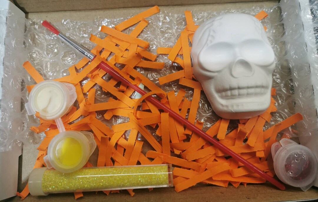 Halloween Paint a Skull Craft Box. Halloween Letter Box Craft ...