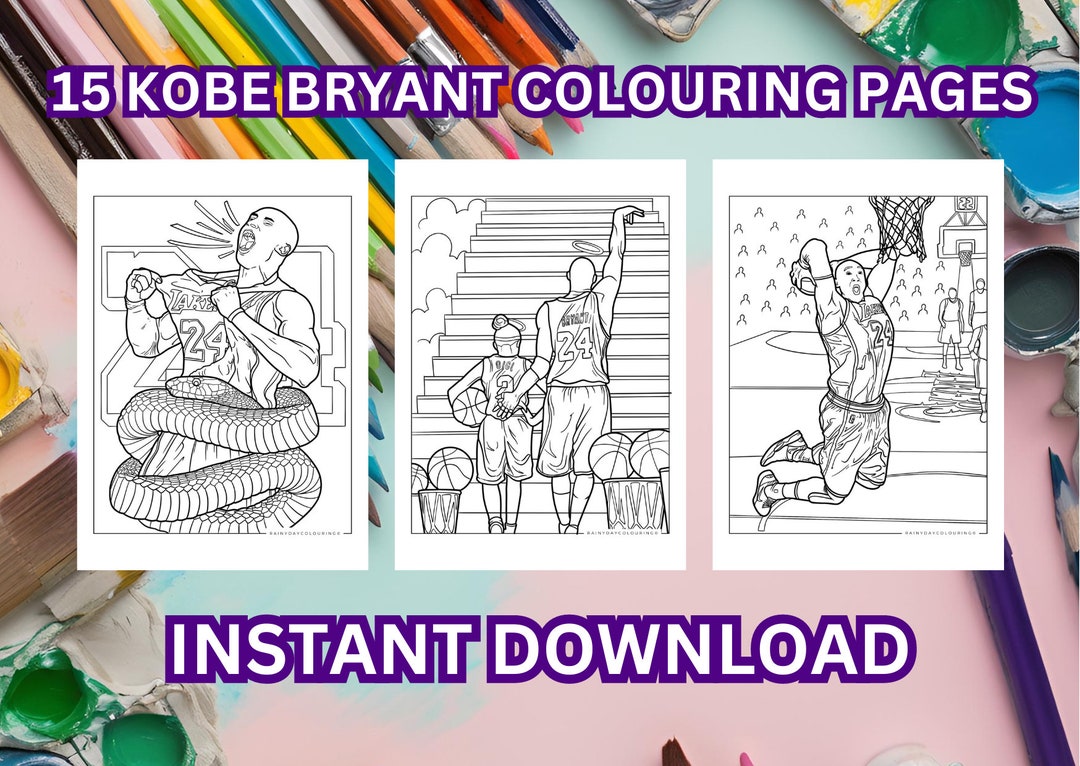 Kobe Bryant Basketball Coloring Pages, NBA Basketball Coloring Sheets ...