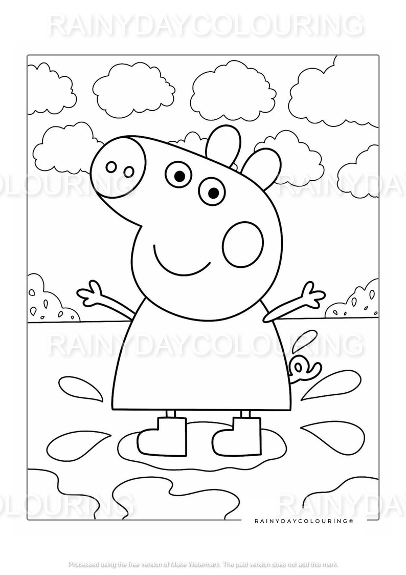 Peppa Pig Colouring Pages for Kids and Teens, 48 Animal Printable Pages ...