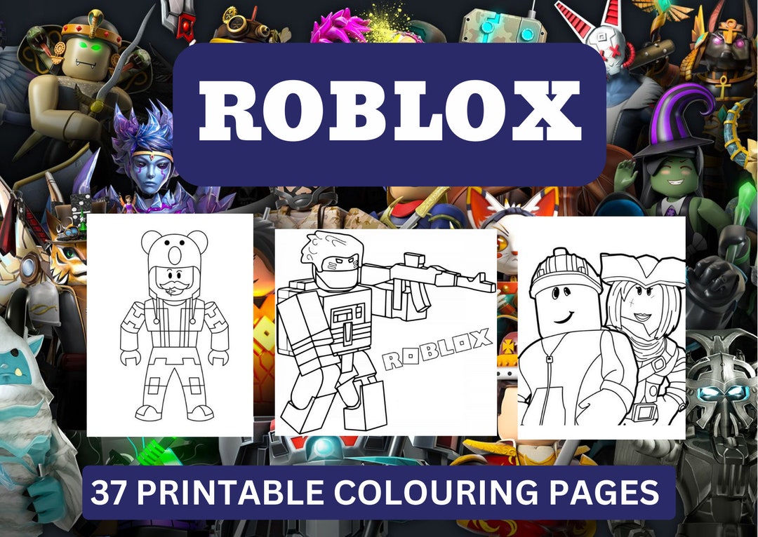 Roblox Colouring Pages for Kids and Teens, 37 Adult Printable Pages ...