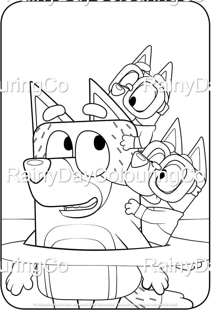 Blue Dog Bingo Colouring Pages for Kids and Teens, 36 Adult Printable ...