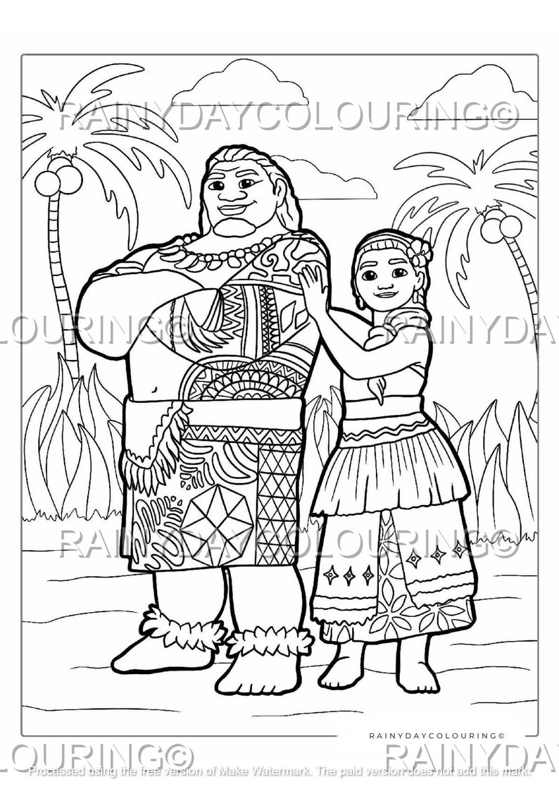37 Mo-ana Coloring Pages, Printable Activity Sheets, Kids Crafts ...