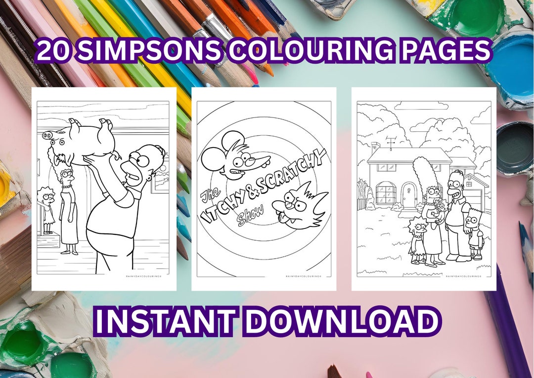 20 the Simpsons Coloring Pages, Cartoon Character Coloring, Family ...