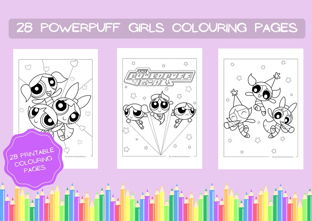 Powerpuff Girls Colouring Pages for Kids and Teens, 28 Cartoon ...