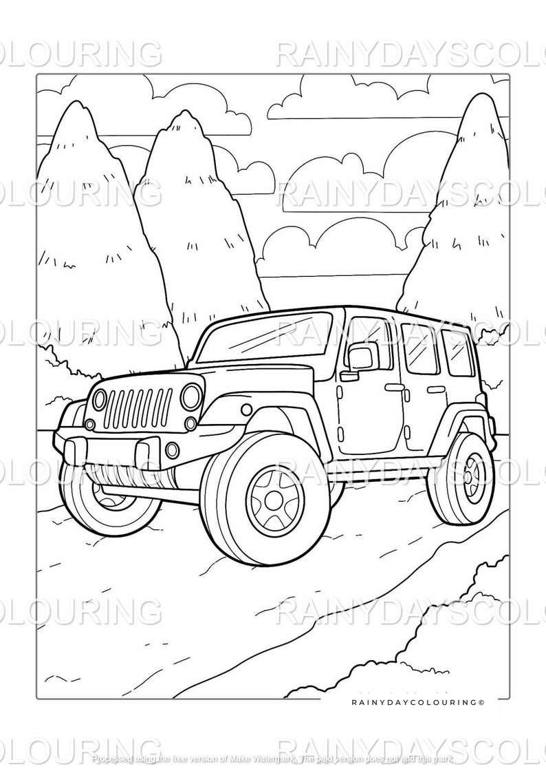 Vehicle Colouring Pages Bundle, Digital Car Coloring Sheets, Printable ...