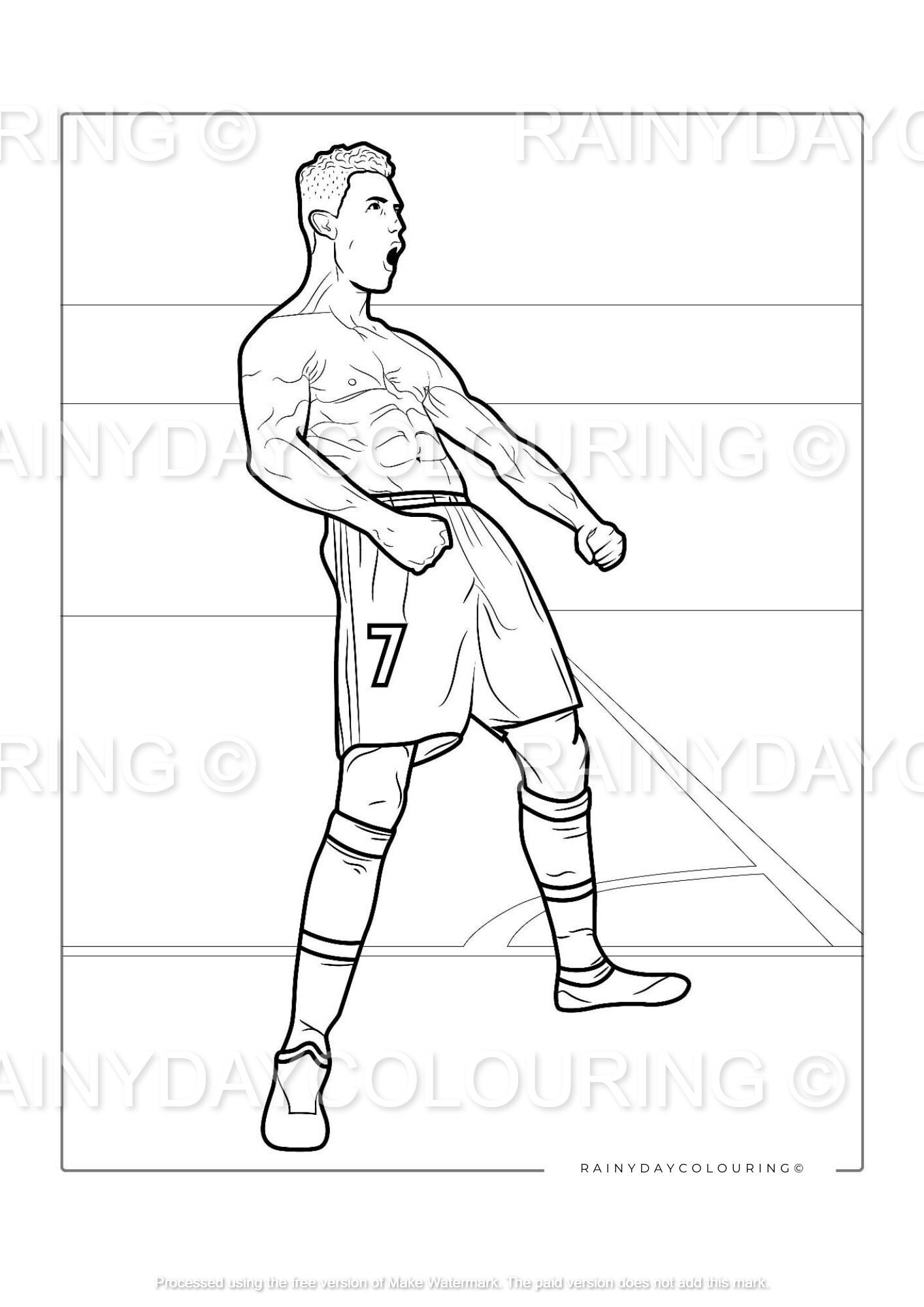 Cristiano Ronaldo Coloring Book: 20 Soccer Exciting Ronaldo-themed ...