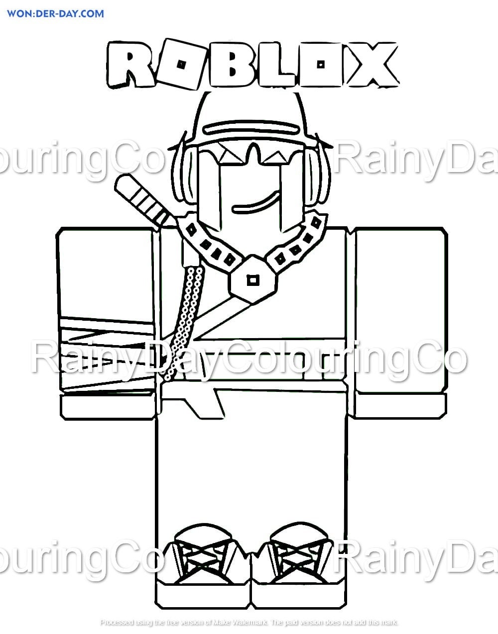 Roblox Colouring Pages for Kids and Teens, 37 Adult Printable Pages ...