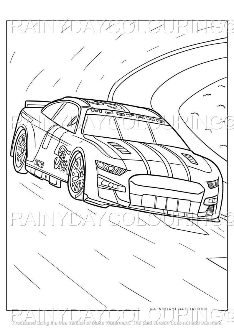 18 Nascar Coloring Pages, Race Car Drawings, Kids Coloring Activity ...