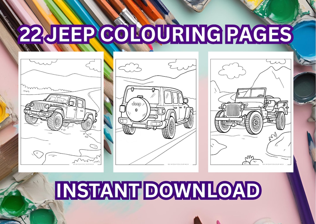 22 Jeep Coloring Pages Off-road Vehicle Coloring Sheets, Boys Coloring ...