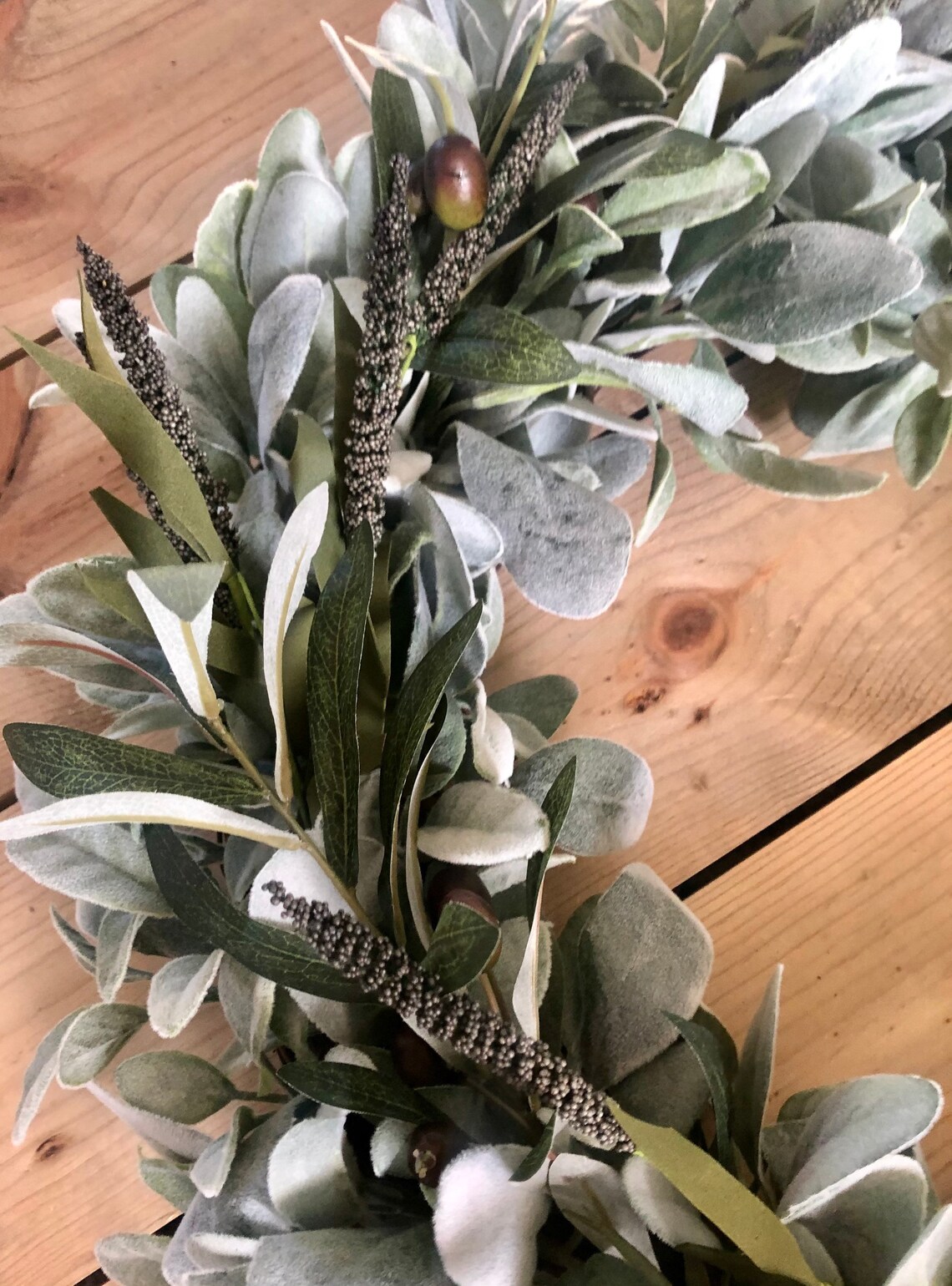 Lambs Ear Olive Branch Wreath Farmhouse Olive Branch Wreath - Etsy