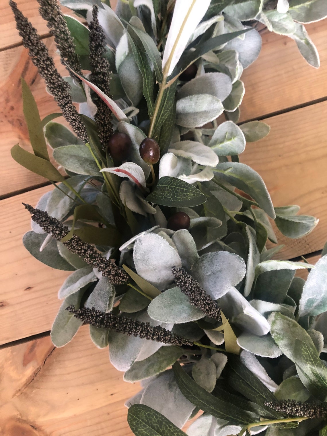 Lambs Ear Olive Branch Wreath Farmhouse Olive Branch Wreath - Etsy