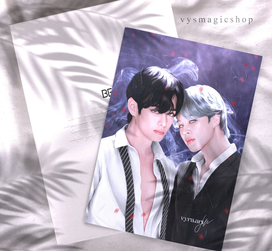 BTS Vmin Drawing Art Print 방탄소년단 Fanart Kpop Park Jimin - Etsy