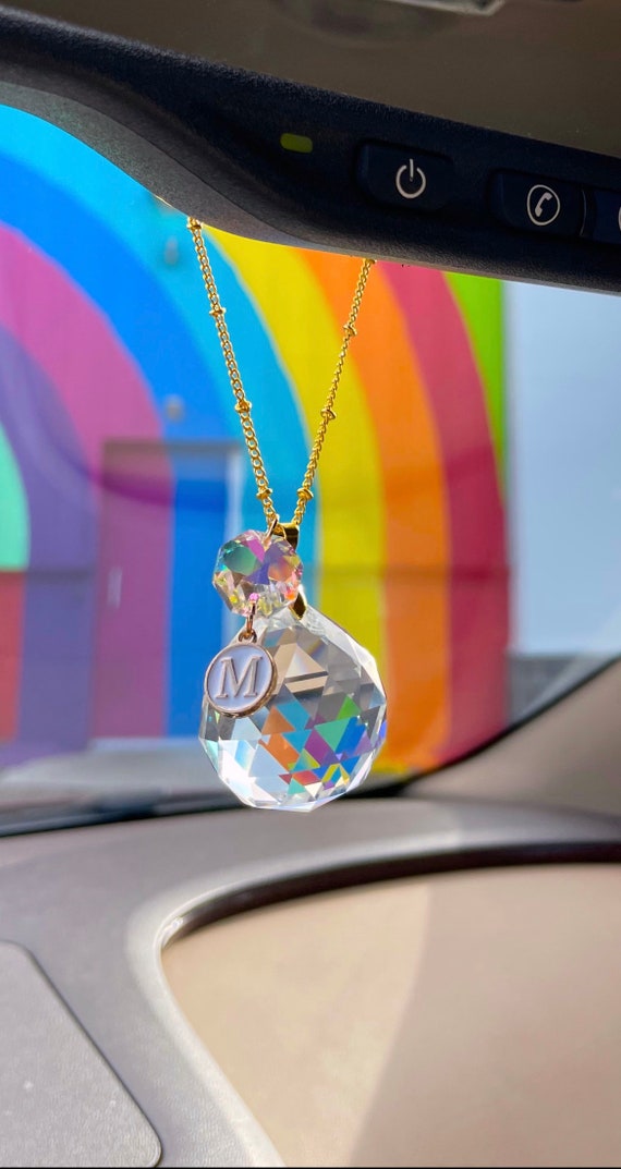 Car Accessories for Women monogram Car Suncatcher car Mirror Hanging Suncatcher hippie Car Accessory cute Car Decor Personalized Car Charm Etsy