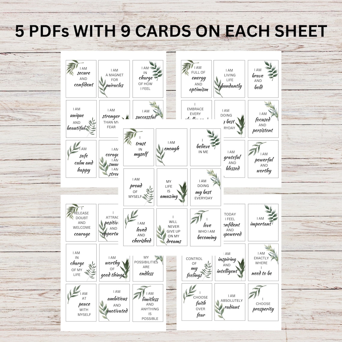 Positive Affirmation Cards, Self Love Positive Affirmation Cards ...