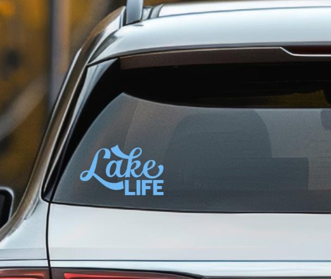 Lake Life Vinyl Decal, Lake Life Car Bumper Laptop Window Sticker Decal ...