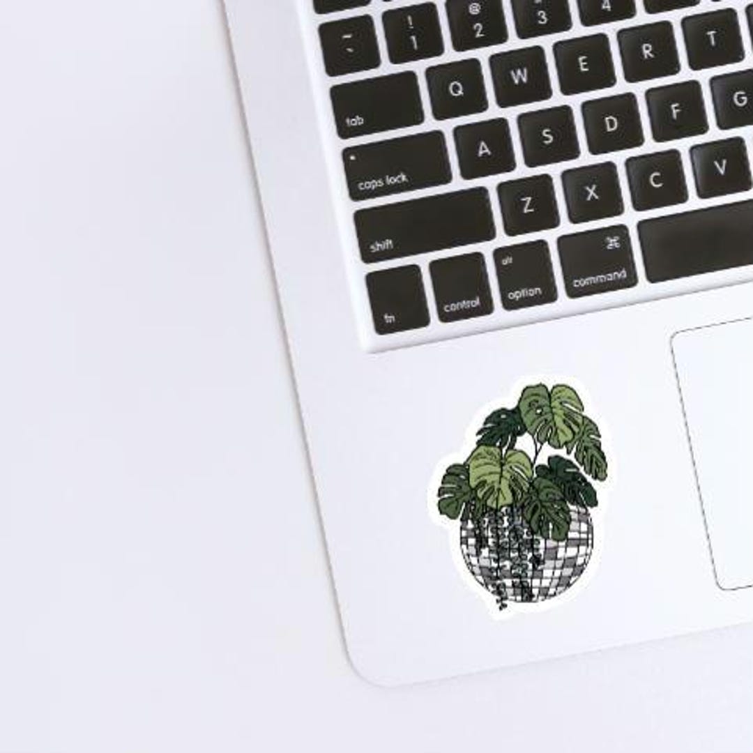 Monstera Disco Ball Sticker, Cute Monstera Plant Disco Ball Gift, Plant ...