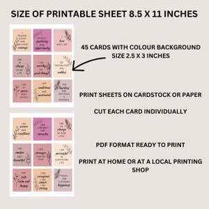 Positive Affirmation Cards, Self Love Positive Affirmation Cards ...