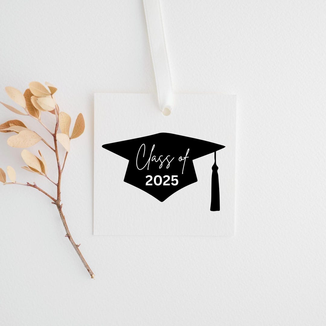 Class of 2025 Gift Tags, Graduation Square Gift Tags, Printable ...