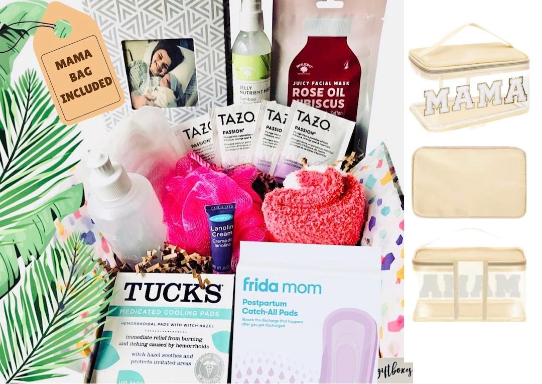 Postpartum Care Package, Pregnancy Gift Box, Labor and Delivery Bag ...
