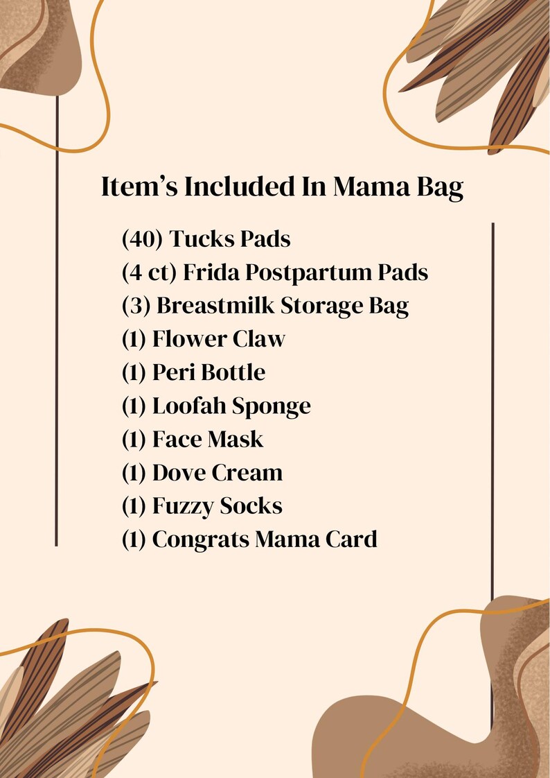 Postpartum Care Package, Pregnancy Gift Box, Labor and Delivery Bag ...