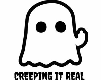 Flipping off Ghost Svg - Etsy UK